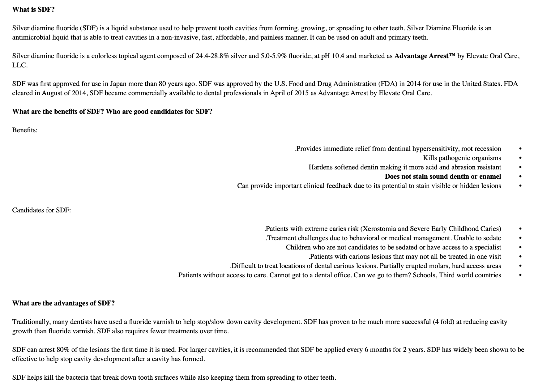 Sodium Diamine Fluoride Protocol - Dental Success Network