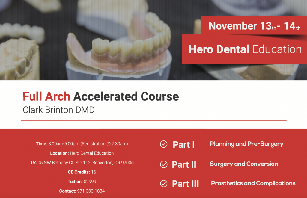 Accelerated full arch course - Dental Success Network