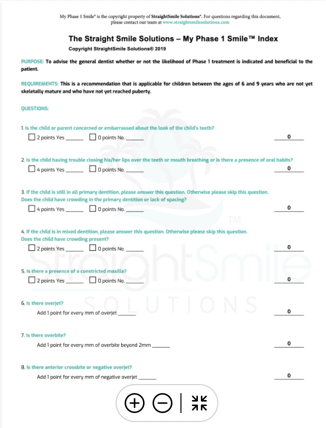 My Phase 1 Smile Index - Dental Success Network